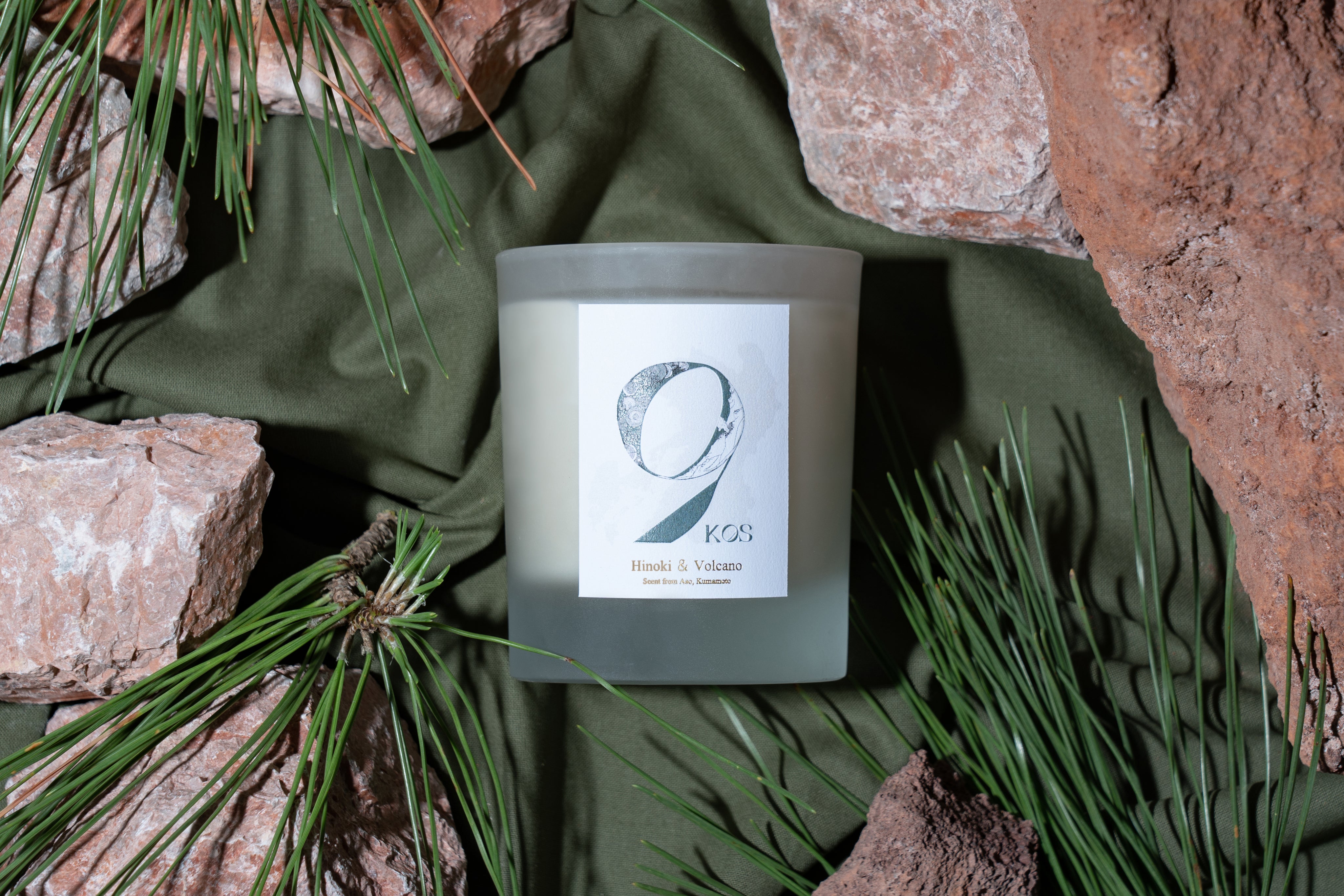 9KOS Candle | Hinoki & Volcano from Aso, Kumamoto – KOSelig JAPAN